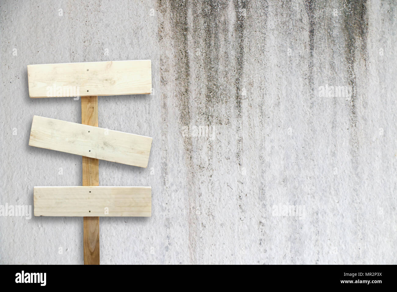 old wooden signboard on wall background Stock Photo - Alamy