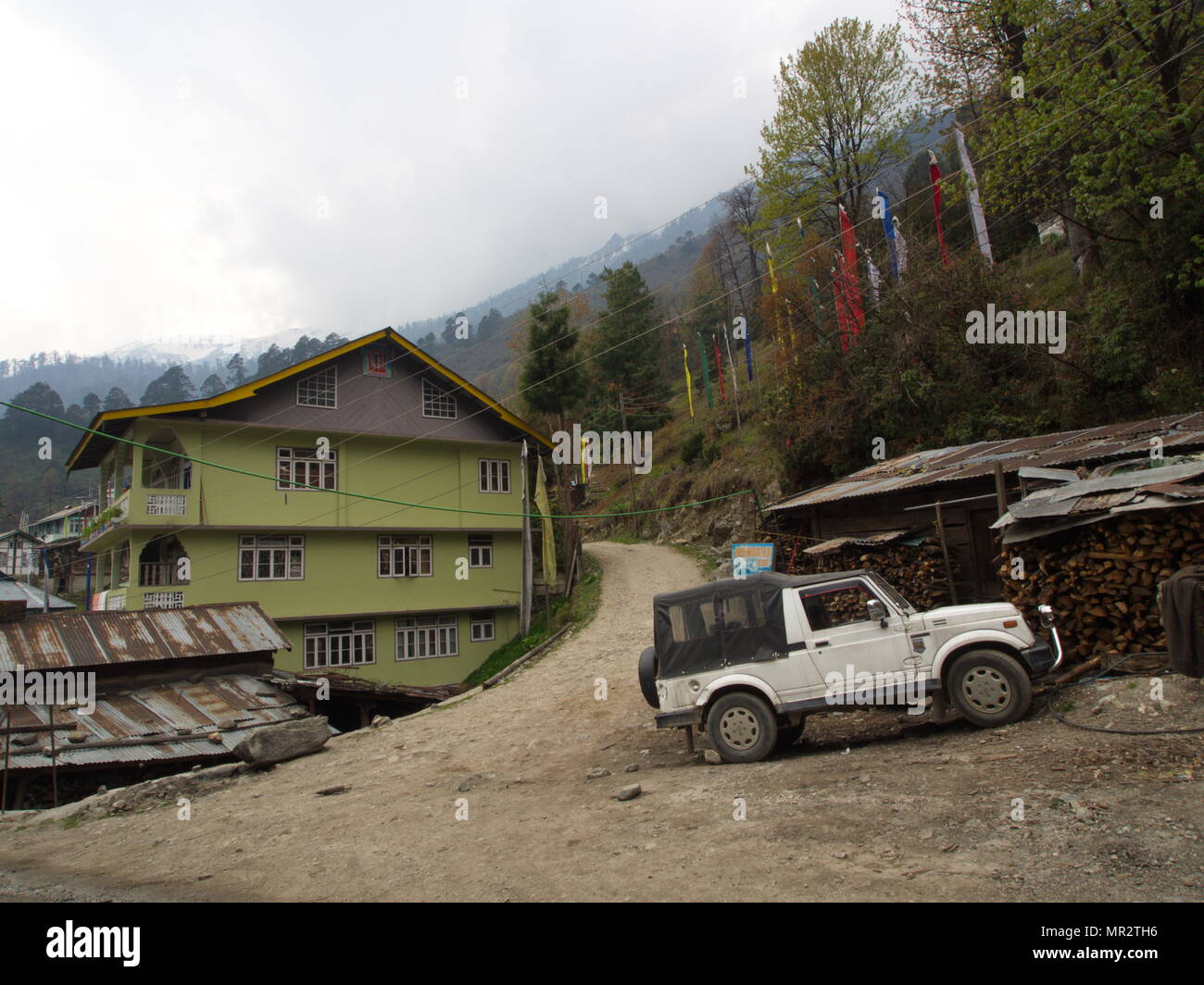 Lachen and Lachung Village ,Sikkim INDIA , 14th APRIL 2013 : Small ...