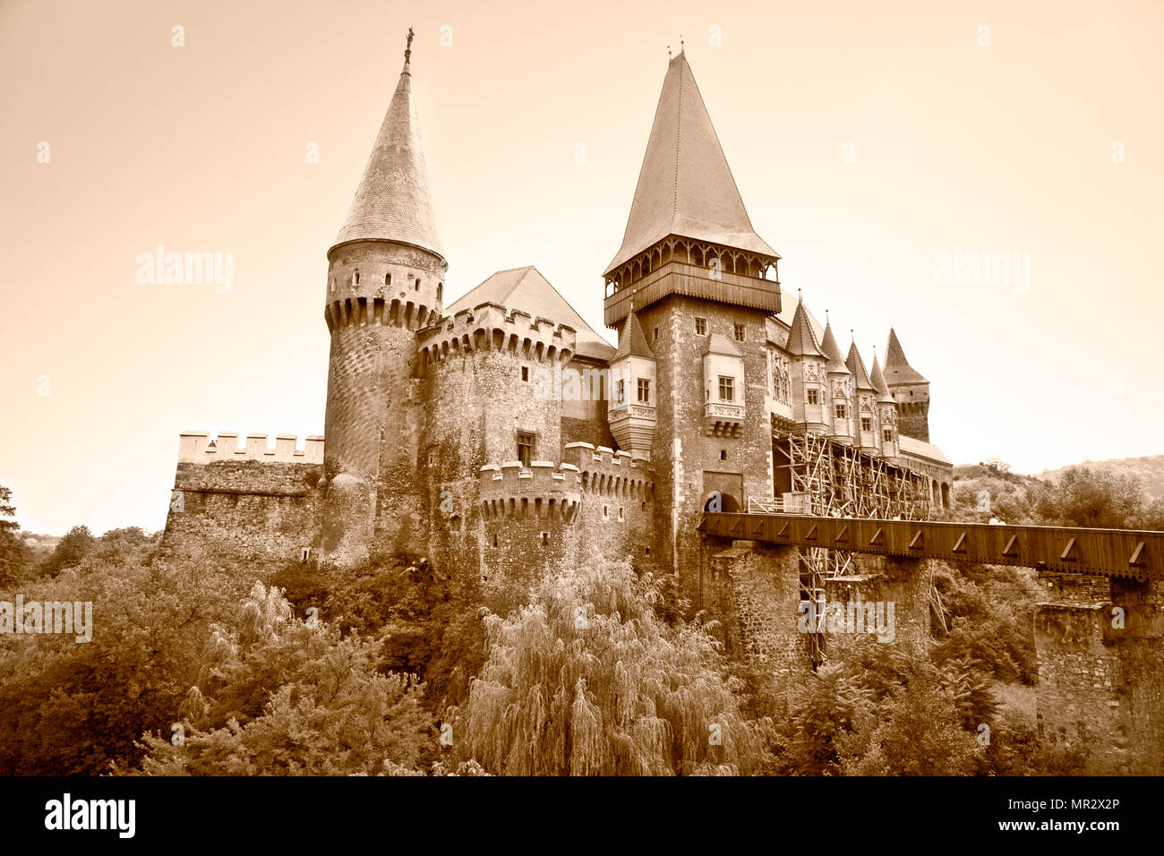 The Hunyad Castle. Medieval Gothic-Renaissance castle in Hunedoara ...