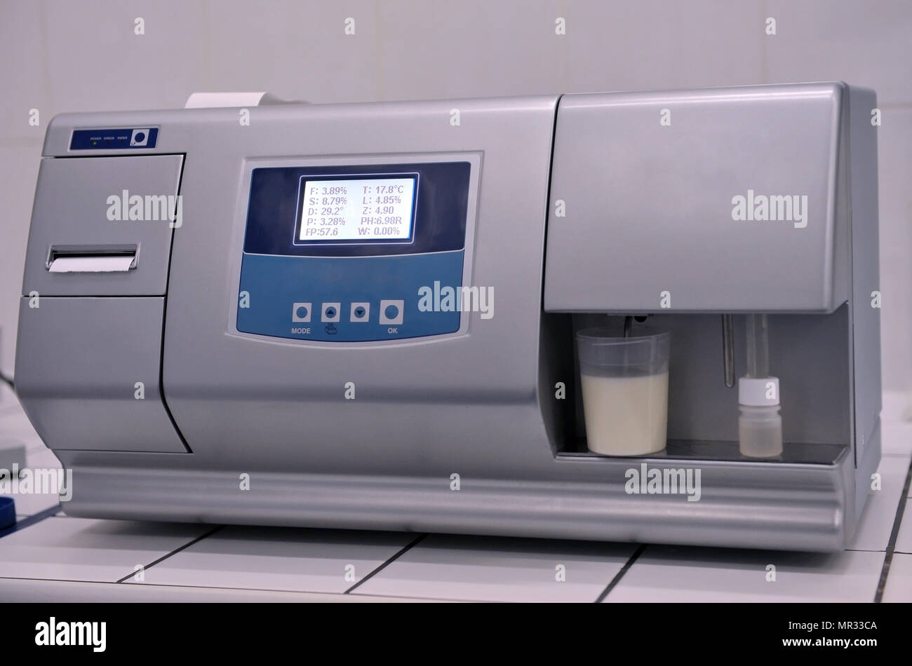 laboratory equipment for testing dairy products Stock Photo - Alamy