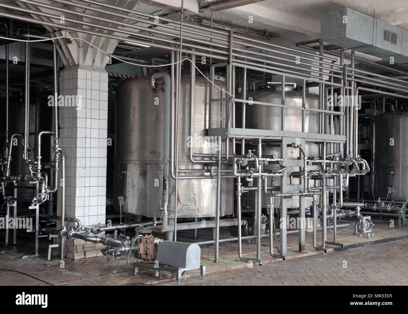 Dairy food-processing industry Stock Photo - Alamy