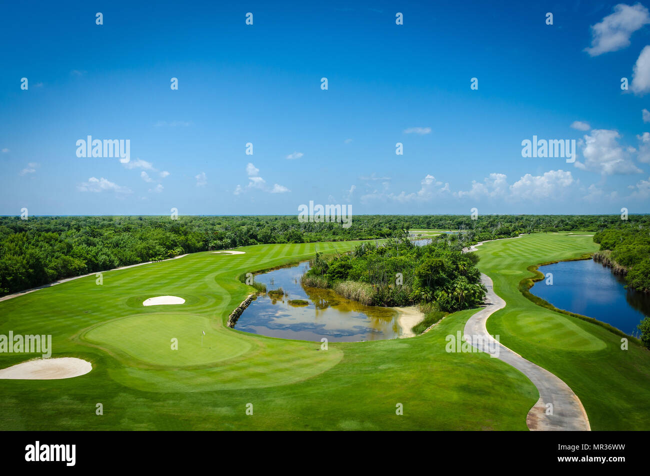 Golf club facilities of a luxury resort in the caribbean Stock Photo ...