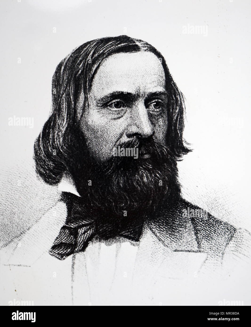 Portrait of Benjamin Peirce (1809-1880) an American mathematician who ...