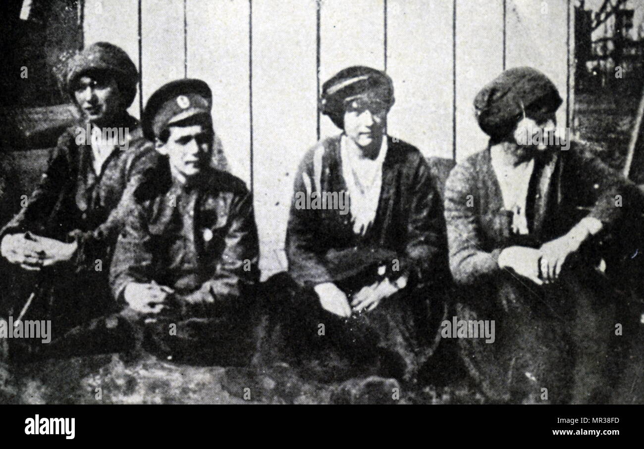 Photograph of the children of Tsar Nicholas II of Russia: Olga, Tatiana ...