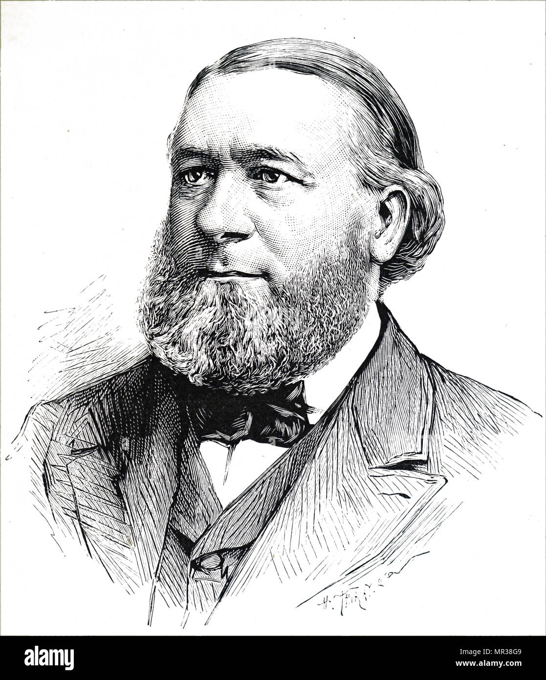 Portrait of Niklaus Riggenbach (1817-1899) the inventor of the ...