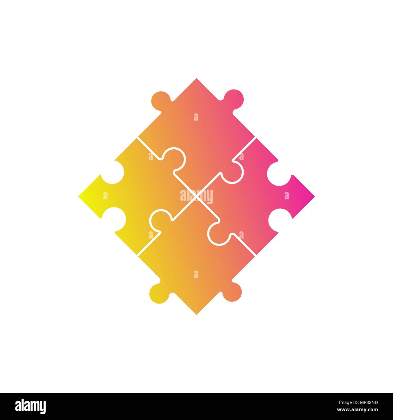 Puzzle symbol gradient vector Stock Vector Image & Art - Alamy
