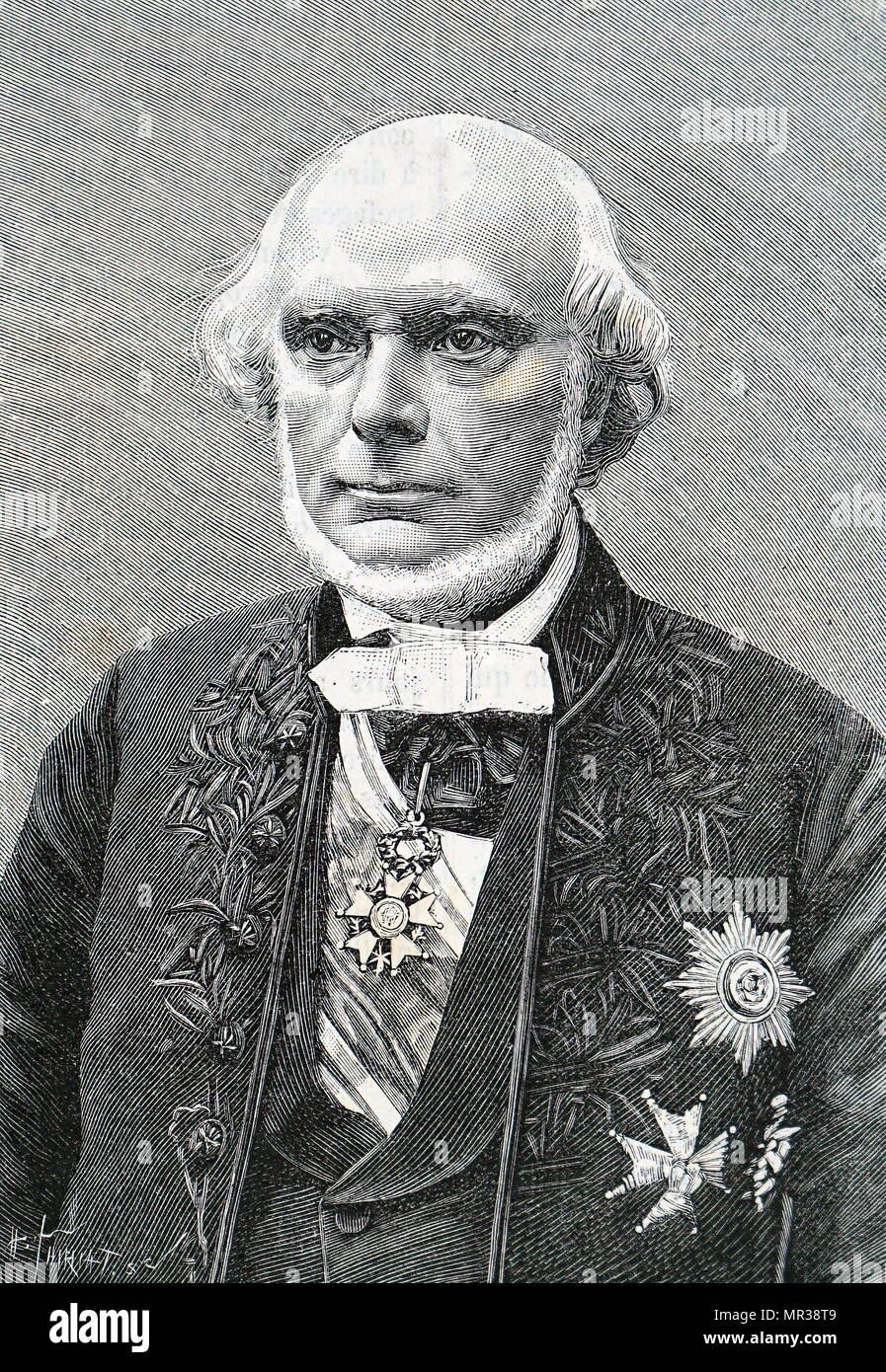 Portrait of Jean Louis Armand de Quatrefages de Bréau (1810-1892) a ...