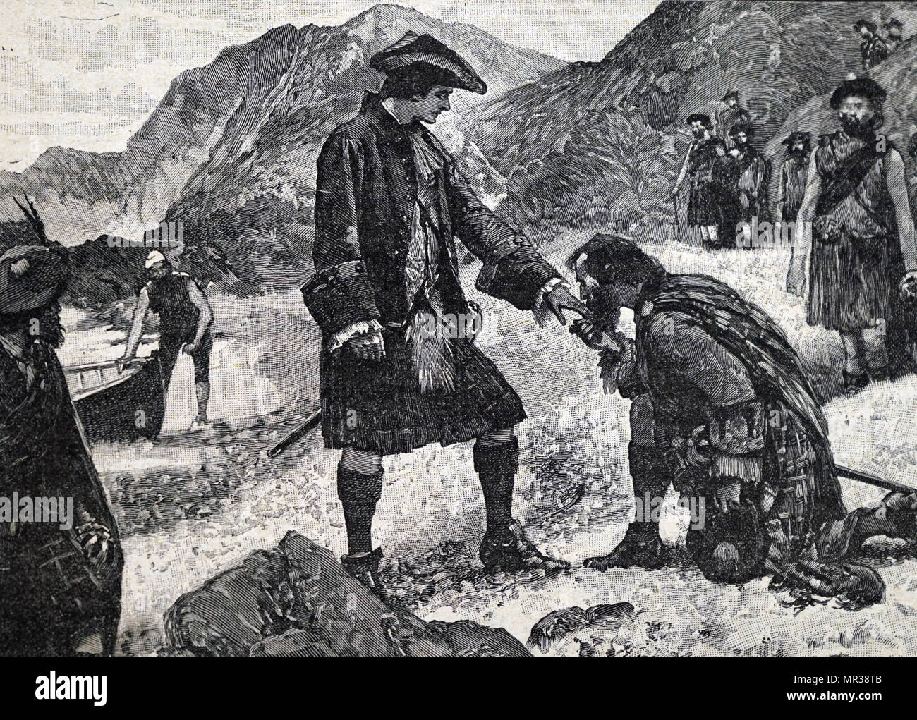 Painting titled 'Jacobite Rising' depicting Prince Charles Edward ...