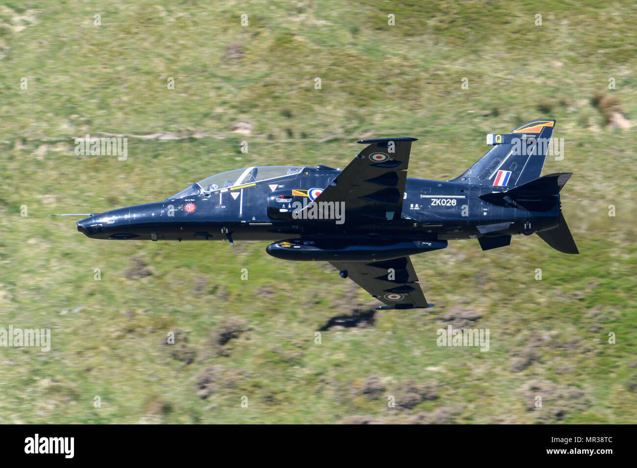 Hawk T2 flying through the Mack Loop Stock Photo - Alamy