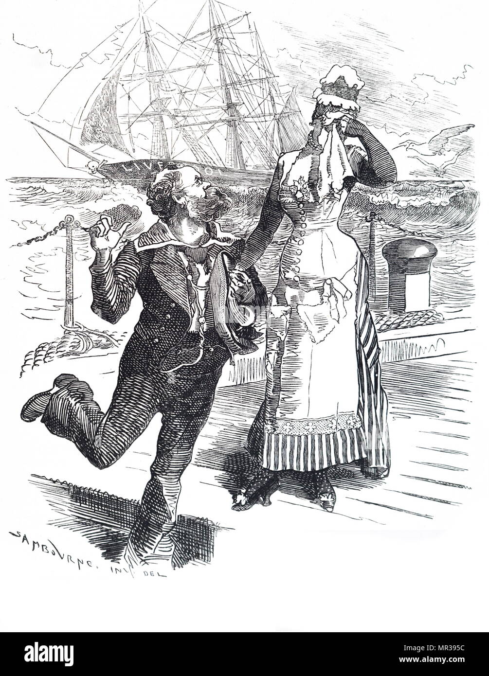 Cartoon depicting Samuel Plimsoll (1824-1898) an English politician and ...