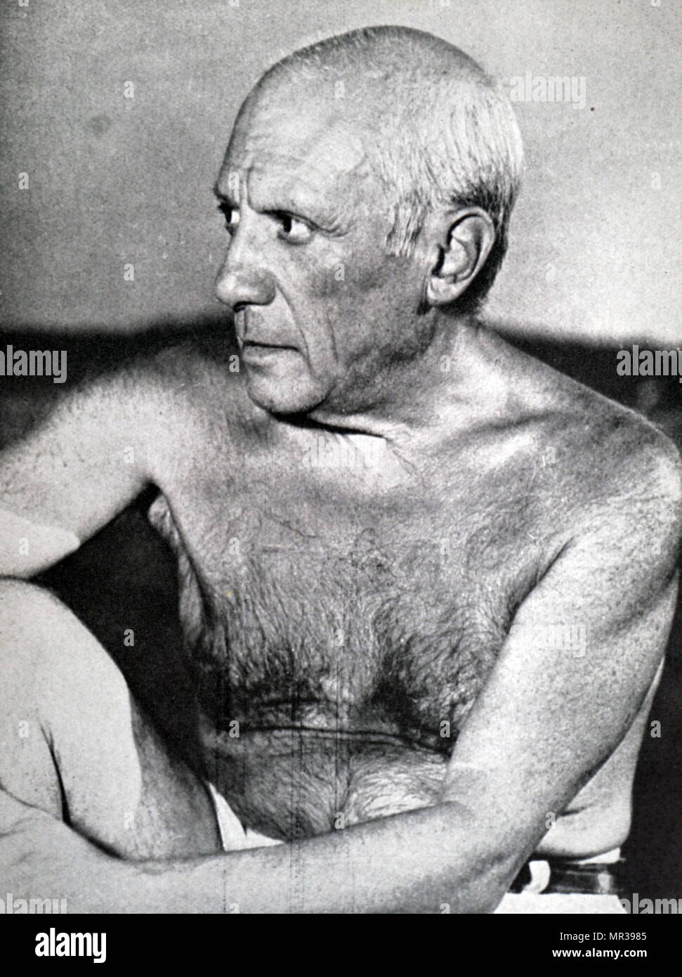 Photograph of Pablo Picasso (1881-1973) a Spanish painter, sculptor ...