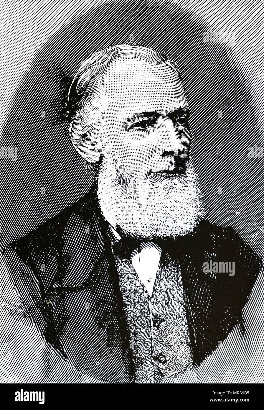 Portrait of Isaac Pitman (1813-1897) an English teacher who developed ...