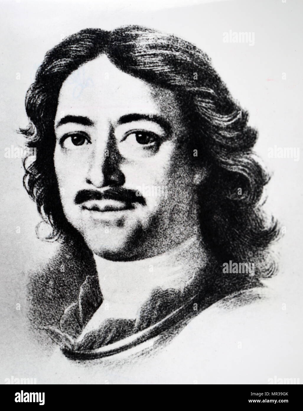 Portrait of Peter the Great (1672-1725) ruler of the Tsardom of Russia ...