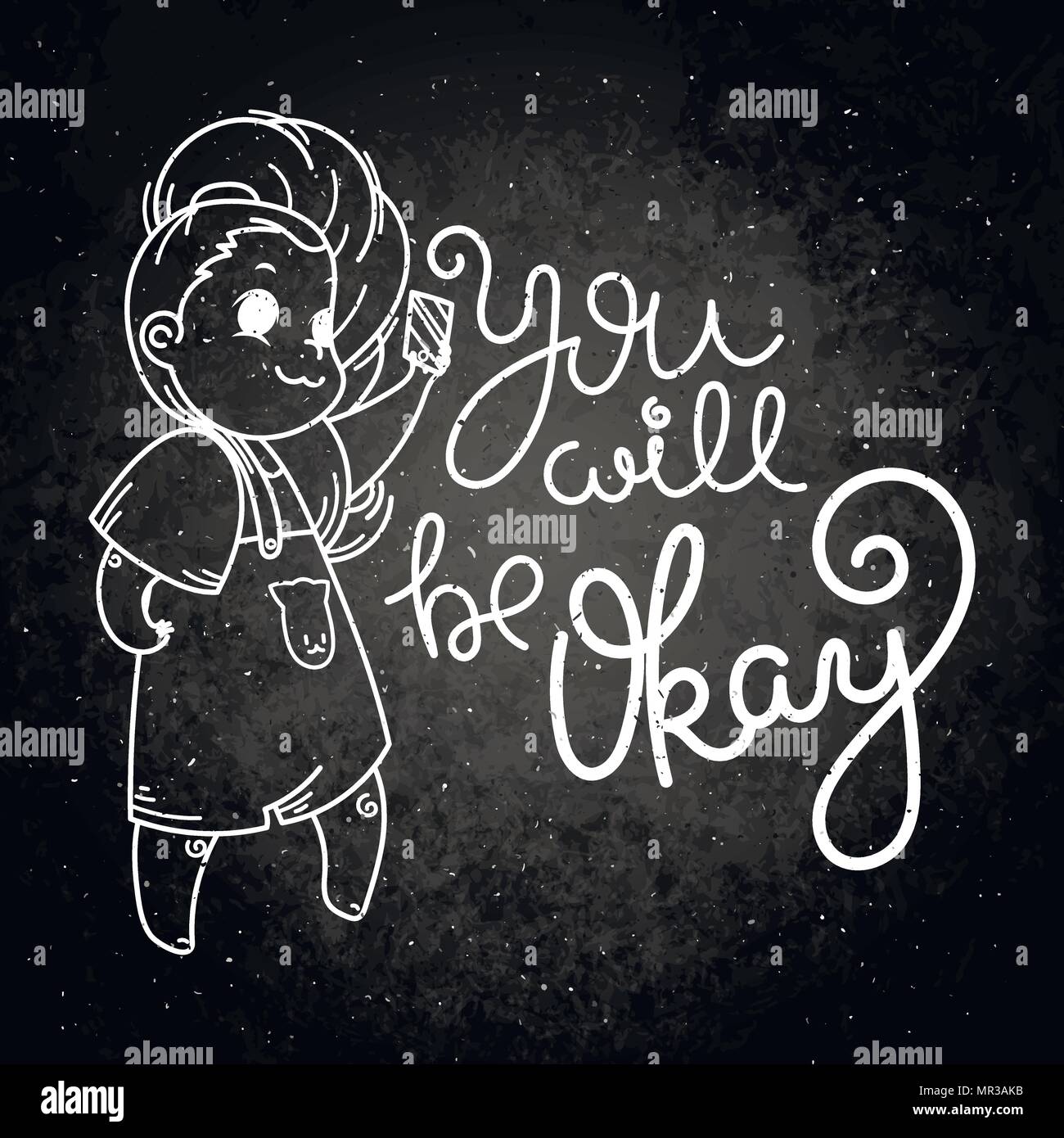 You will be okay. Cute cartoon kids. Vector and illustration Stock ...