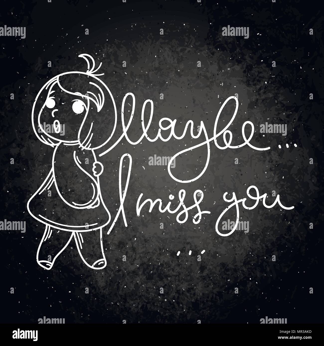 Cute I Miss You Drawing