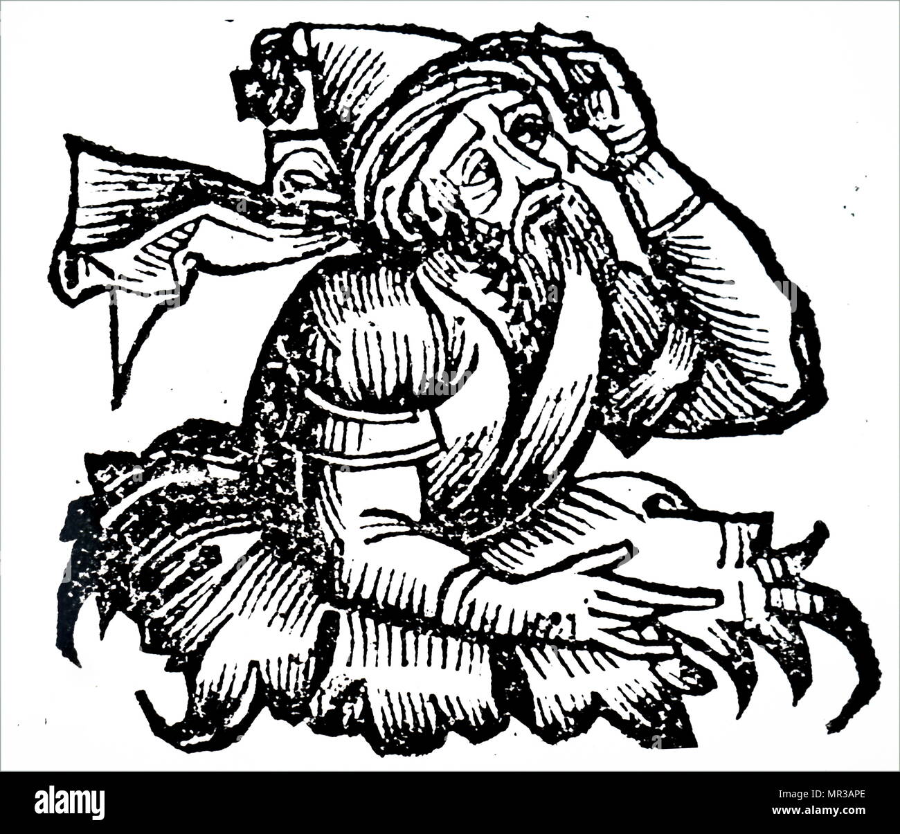 Engraving depicting Parmenides (b. 501 BC) a pre-Socratic Greek ...