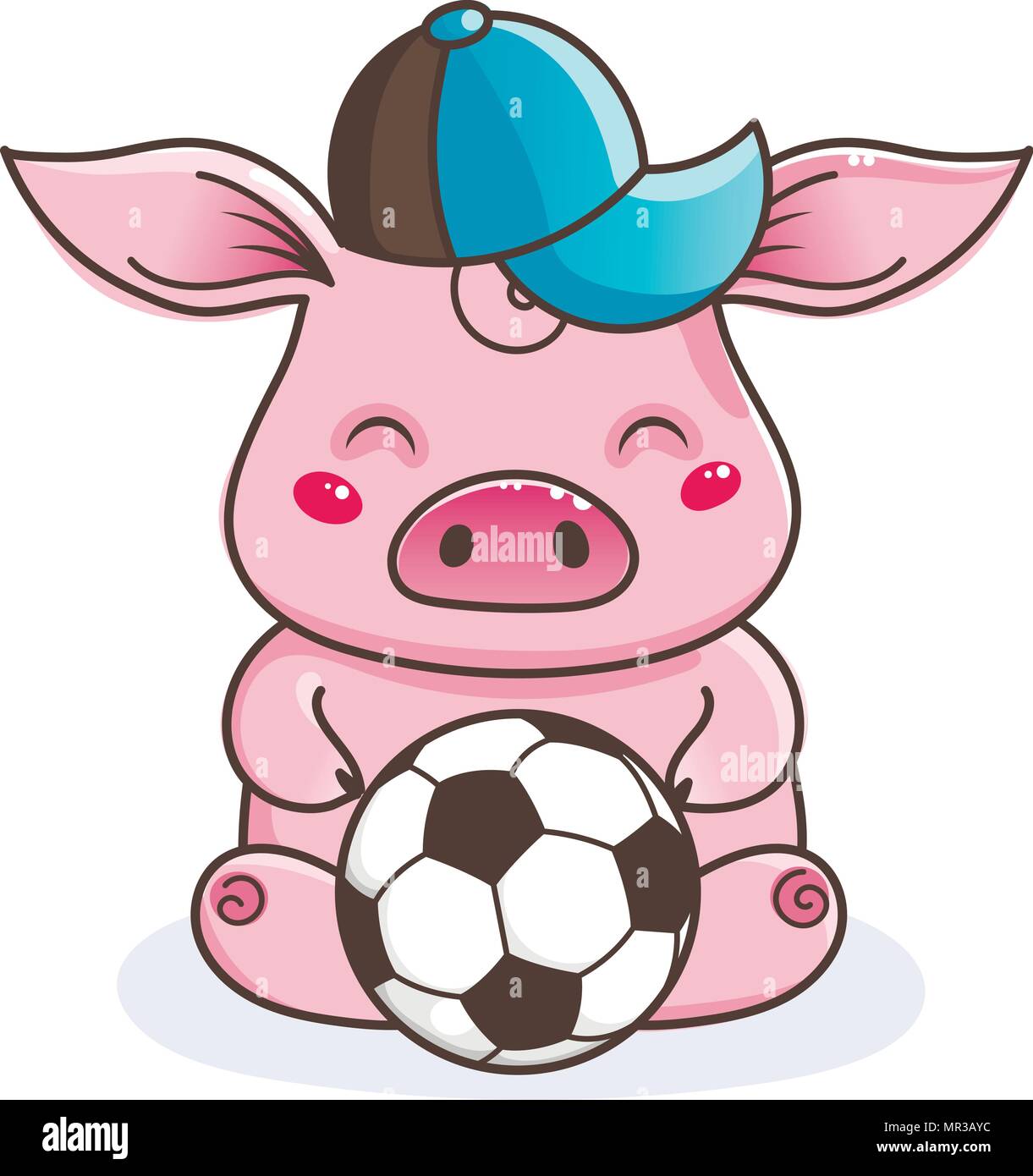 Pig football Stock Vector Images - Alamy