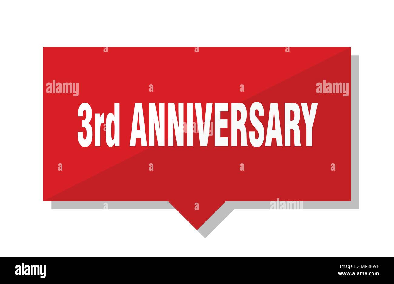 3rd anniversary red square price tag Stock Vector Image & Art - Alamy