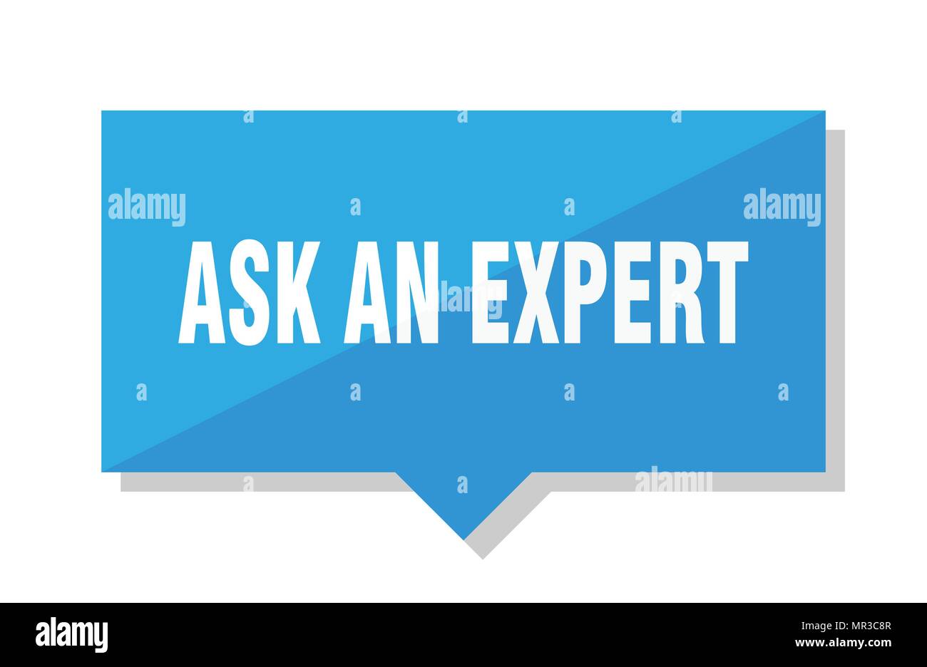 ask an expert blue square price tag Stock Vector Image & Art - Alamy