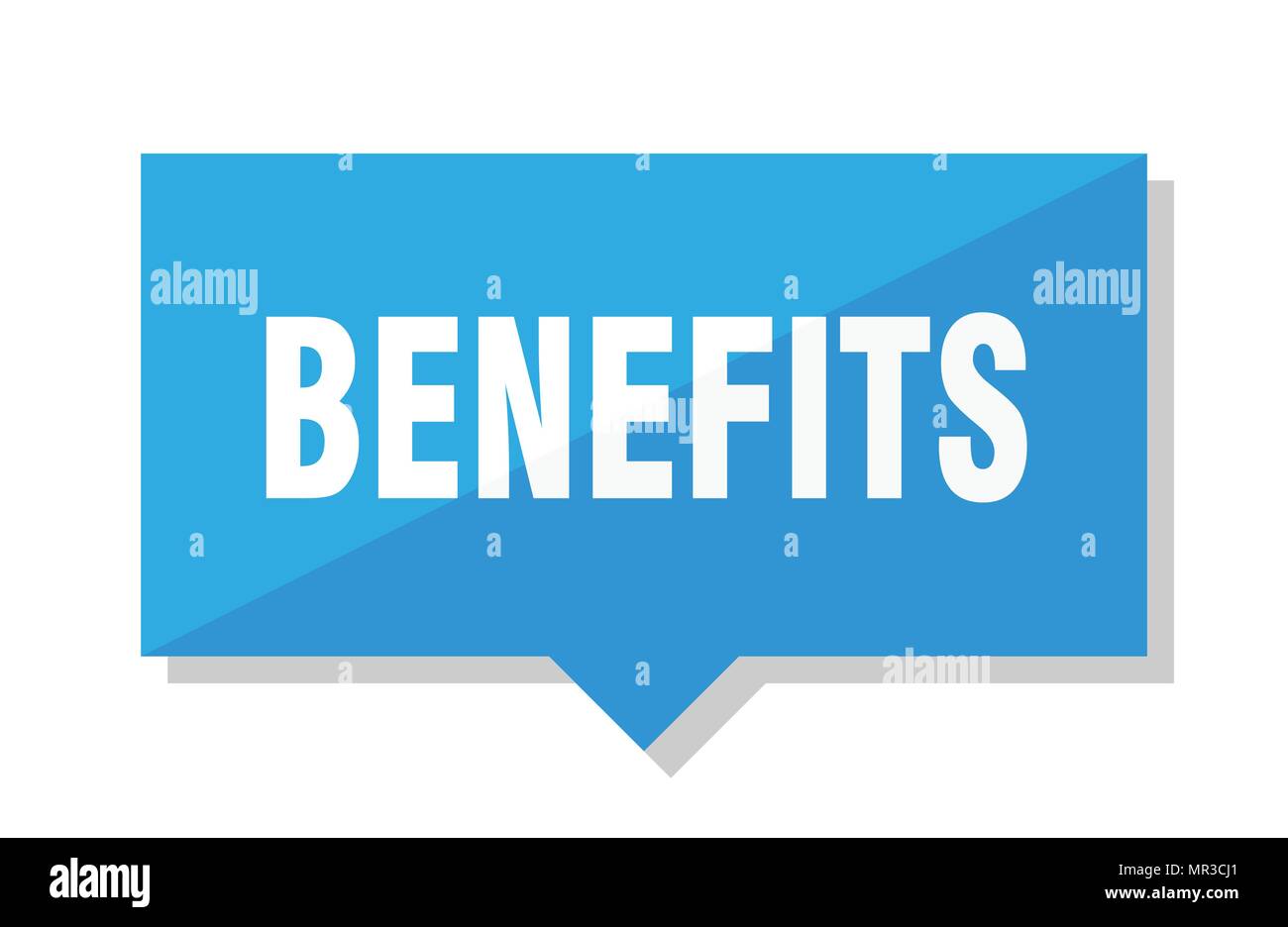 benefits blue square price tag Stock Vector Image & Art - Alamy