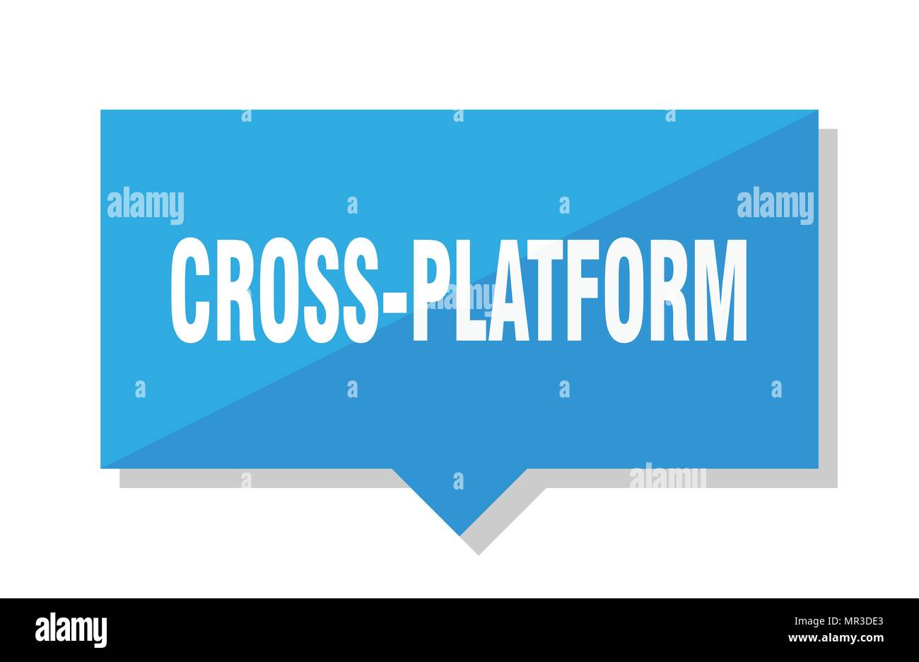cross-platform blue square price tag Stock Vector Image & Art - Alamy