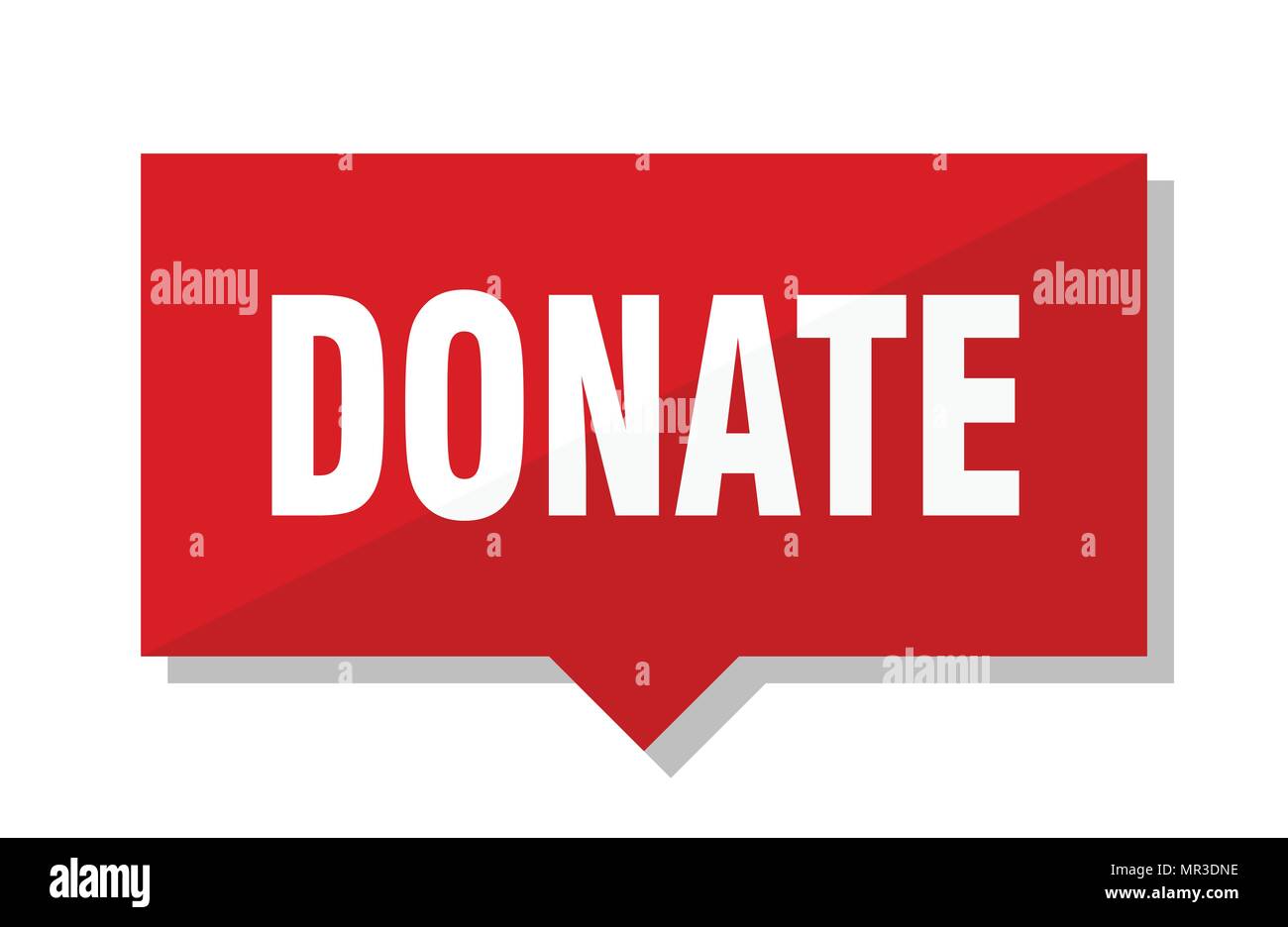 donate red square price tag Stock Vector Image & Art - Alamy