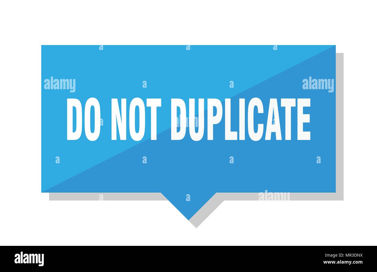 do not duplicate blue square price tag Stock Vector Image & Art - Alamy