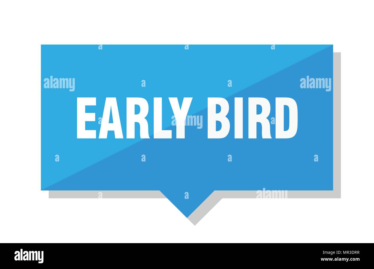early bird blue square price tag Stock Vector Image & Art - Alamy