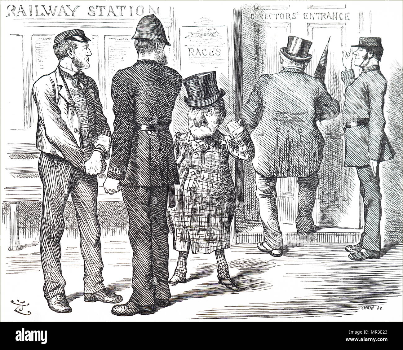 Cartoon commenting on the plea for a block signalling system to be made ...