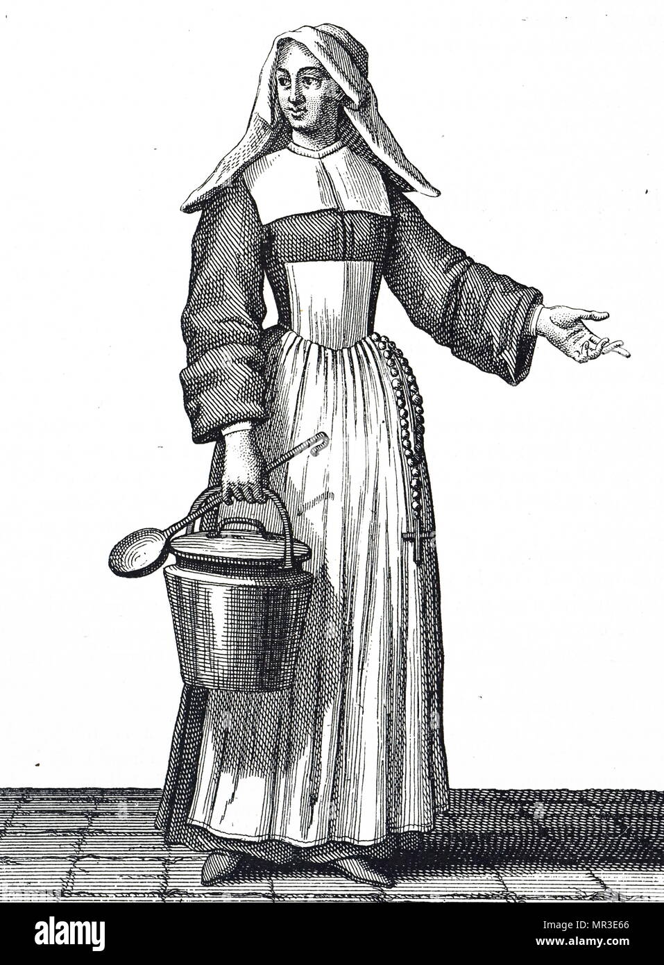 Giving Food To The Poor Drawing