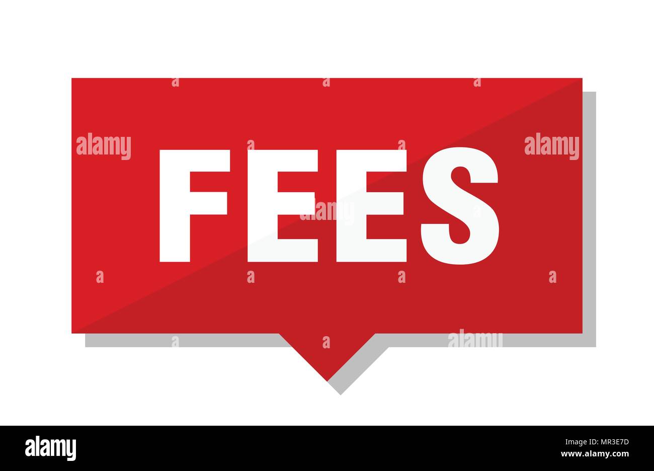 fees red square price tag Stock Vector Image & Art - Alamy