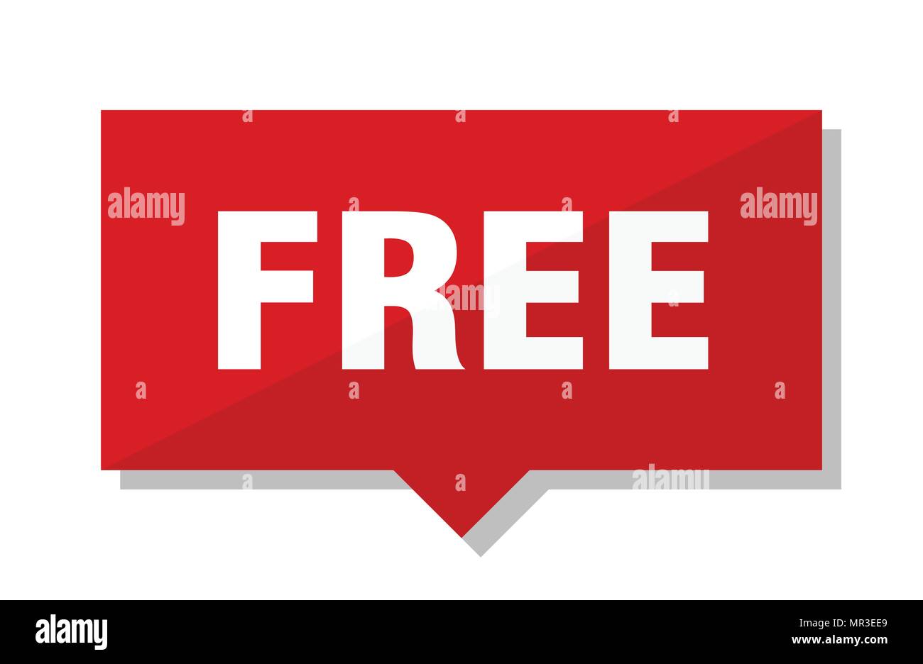 free red square price tag Stock Vector Image & Art - Alamy