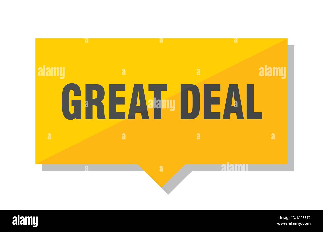 great deal yellow square price tag Stock Vector Image & Art - Alamy