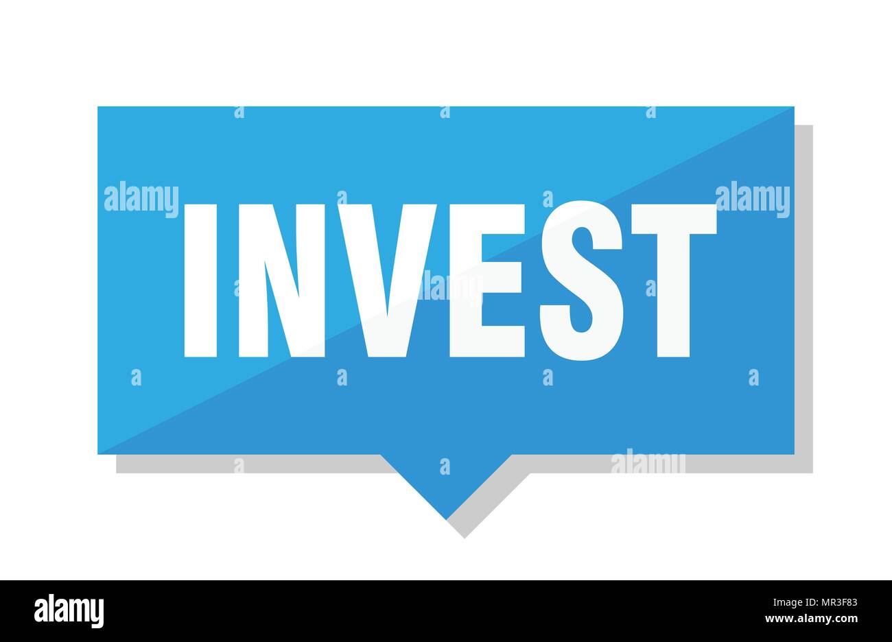 invest blue square price tag Stock Vector Image & Art - Alamy