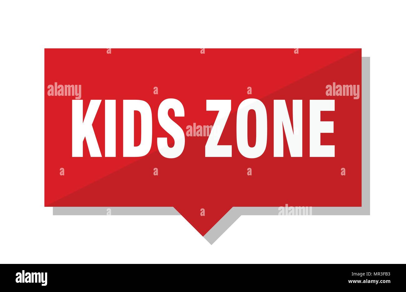 kids zone red square price tag Stock Vector Image & Art - Alamy