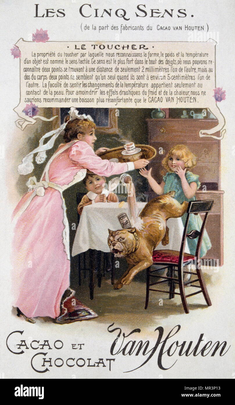 Advert circa 1900 for Van Houten drinking chocolate Stock Photo - Alamy