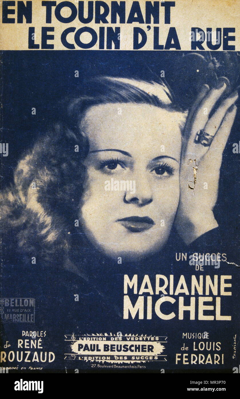 Song book 'En tournant le coin d'la rue' sung by Marianne Michel ...