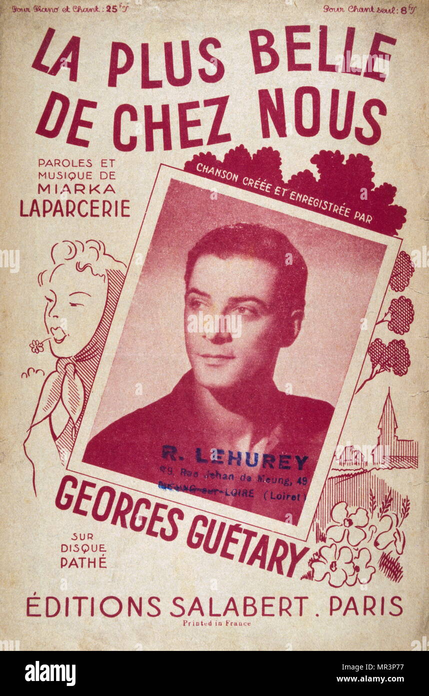 Song book for la plus belle de chez nous hi-res stock photography and ...