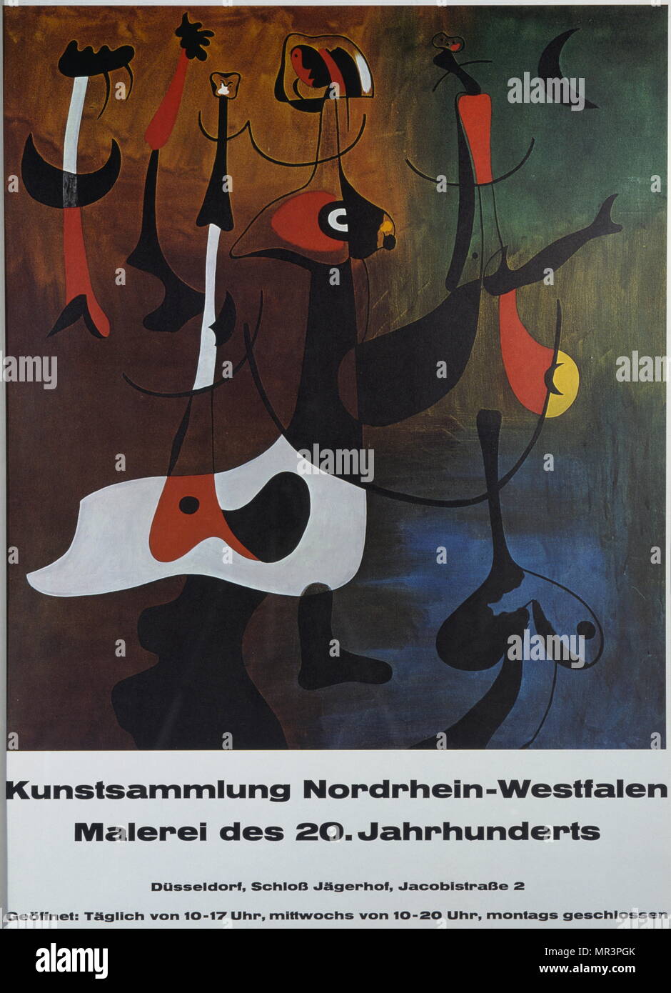 surrealist style lithograph circa 1973 by Spanish artist Joan Miro ...