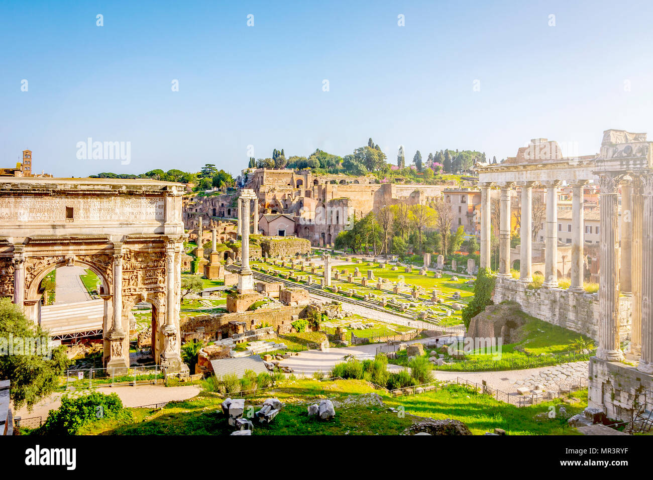 Roman Forum in Rome, Italy. Rome landmark and antique architecture ...
