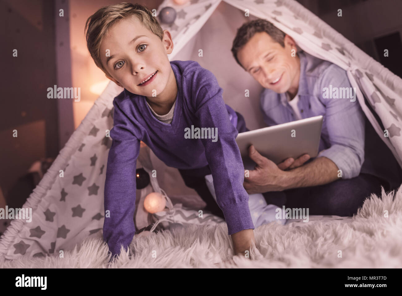 Cute happy boy playing Stock Photo - Alamy