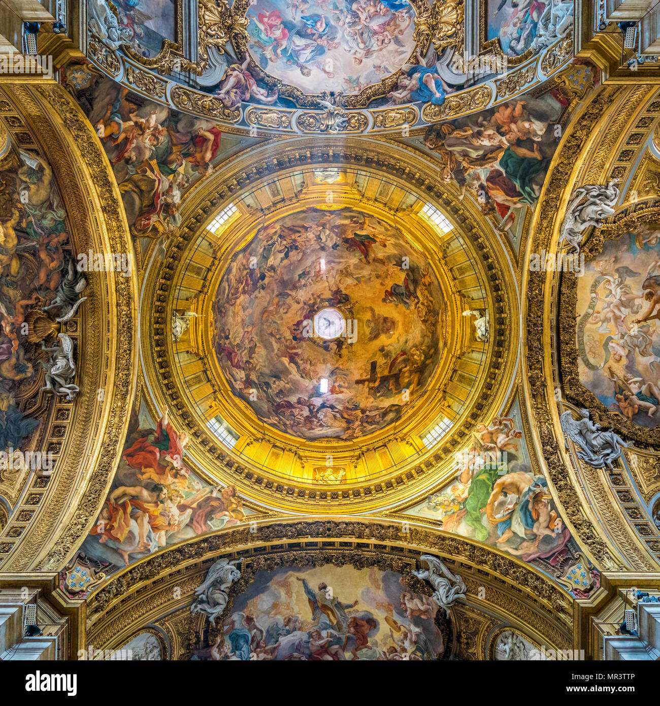 Dome of the church of the gesu in rome hi-res stock photography and ...