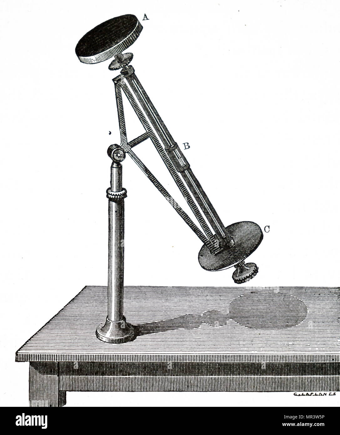 Illustration depicting a Pyrheliometer, an instrument for the ...