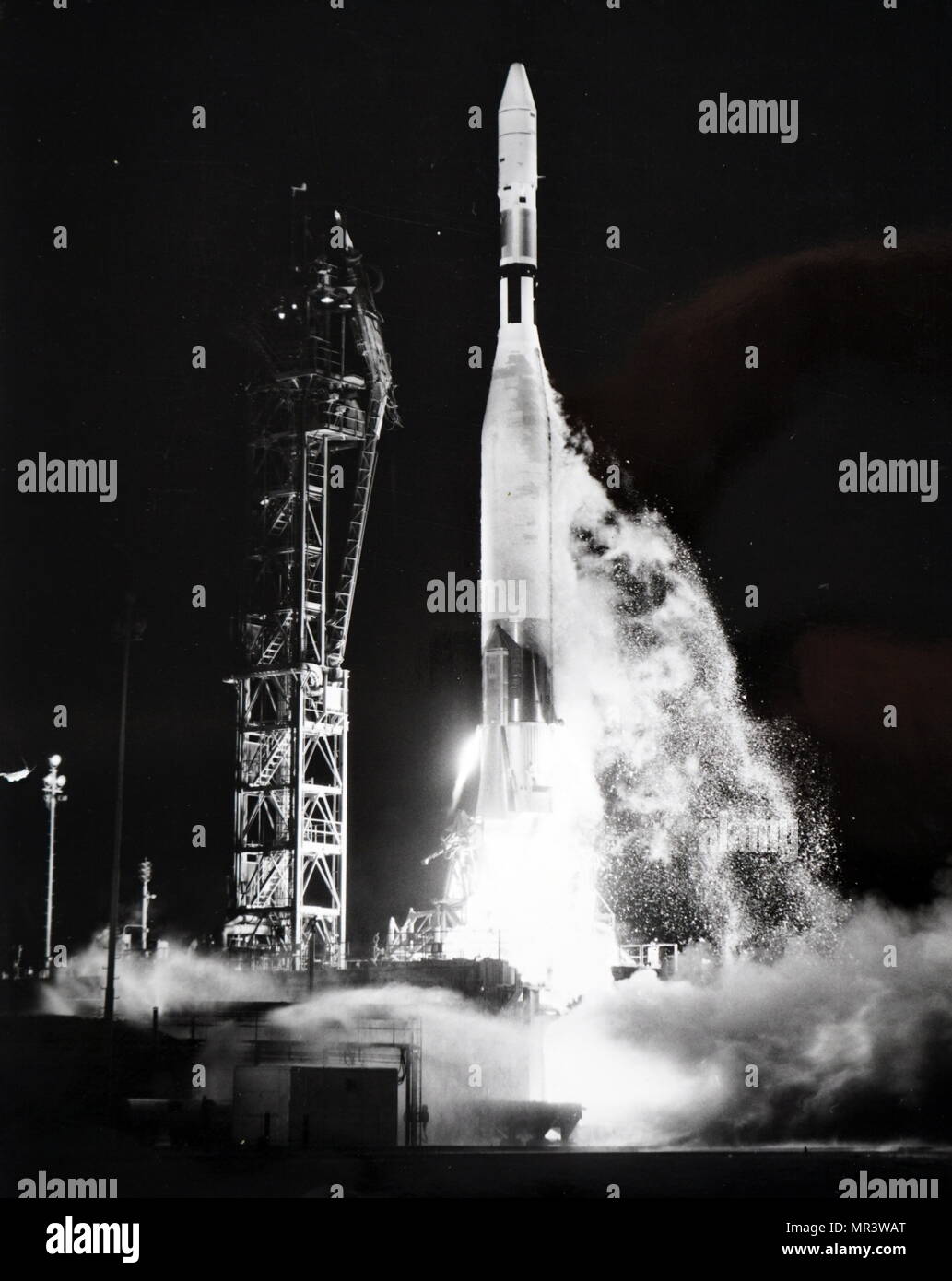Photograph taken during the launch an Orbiting Geophysical Observatory ...