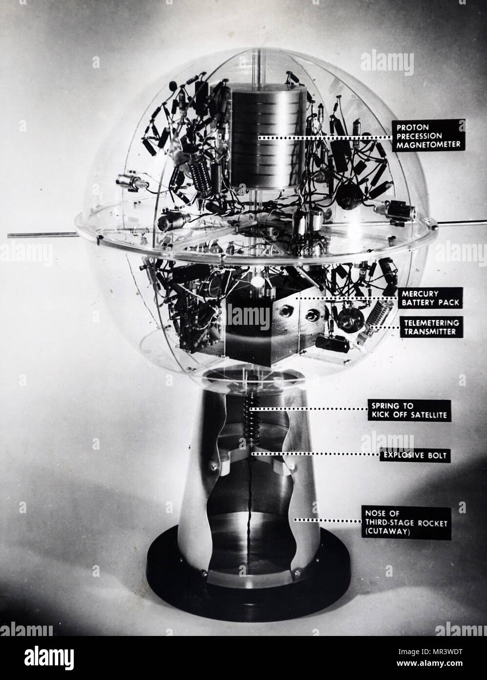 Artist's impression of a man made "moon satellite". Dated 20th century ...