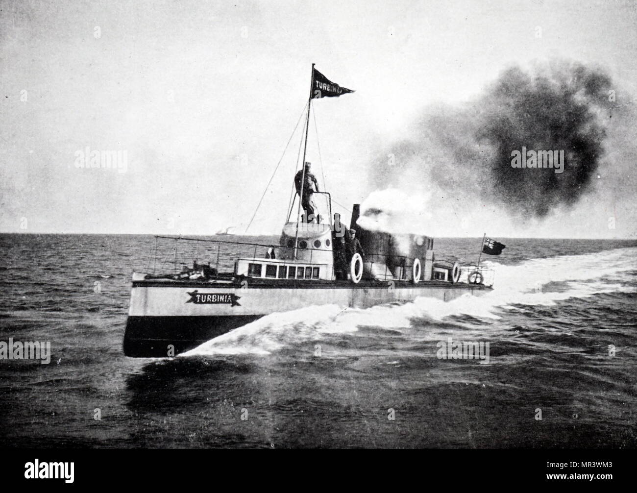 Photograph of the S.Y. Turbinia, the first vessel to be fitted with ...