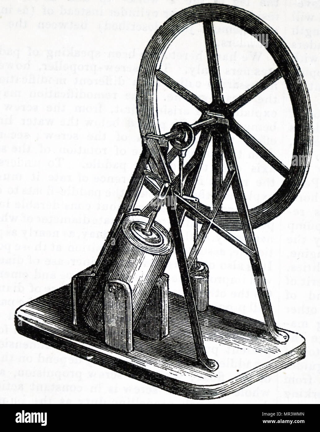 Illustration depicting an oscillating engine. Dated 18th century Stock ...