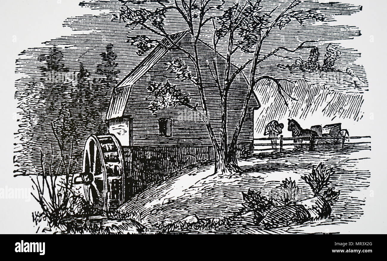 19th century water mill hi-res stock photography and images - Alamy