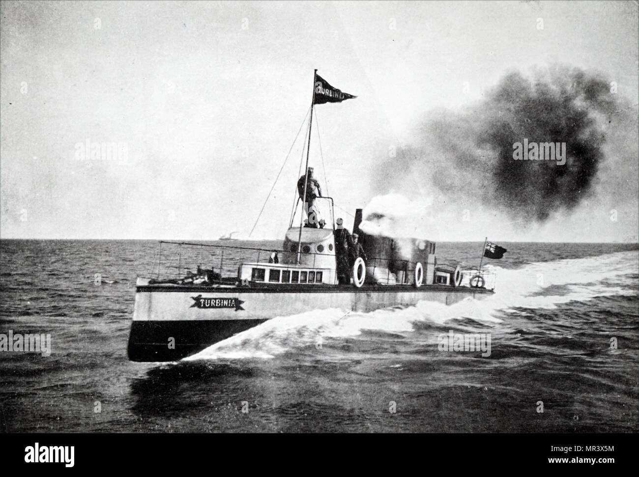 Photograph of the S.Y. Turbinia, the first vessel to be fitted with ...