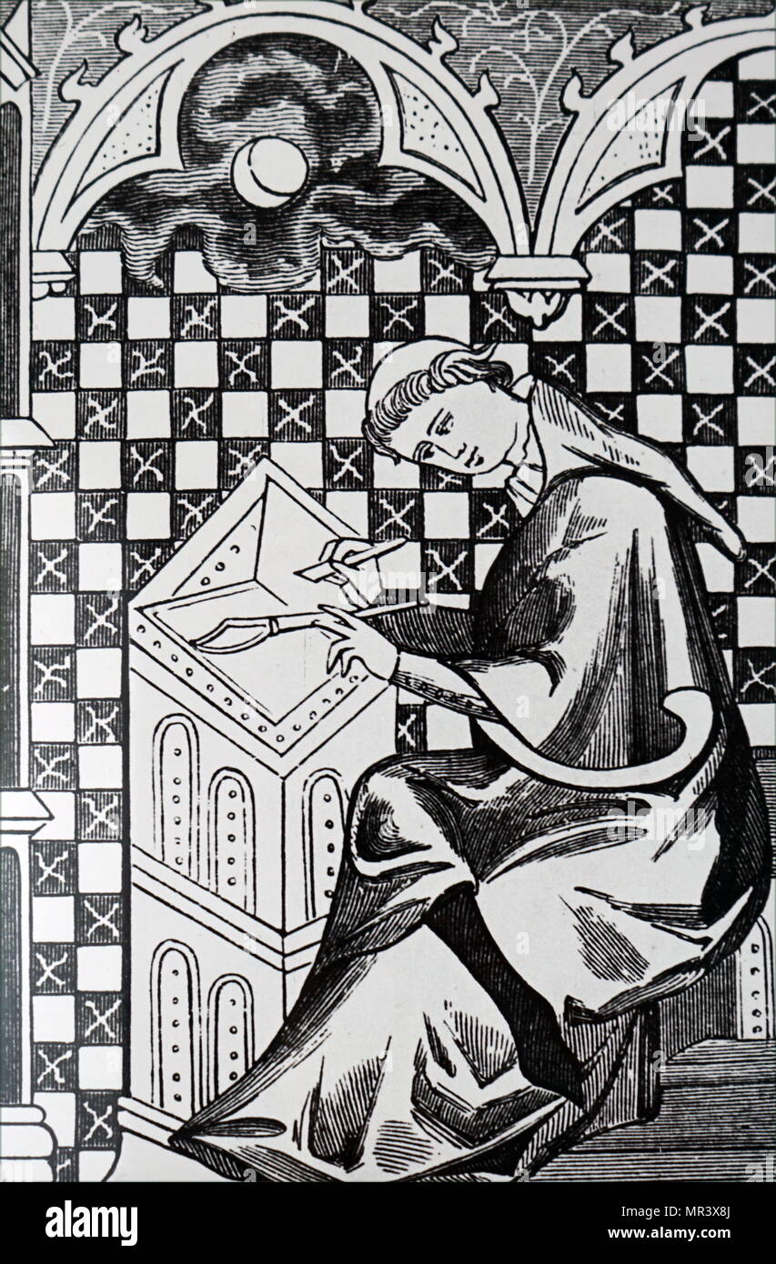 Monk manuscript hi-res stock photography and images - Alamy